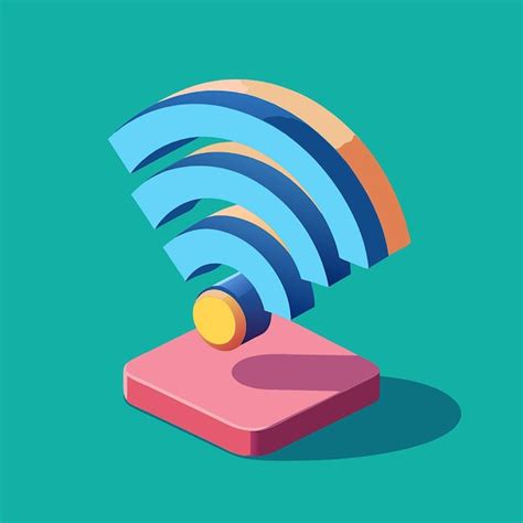 Wifi Signal Connection And Network Symbol 3d Vector Icon Cartoon Minimal Style Premium Ai