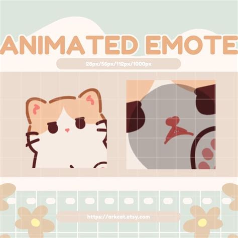 Animated Emote Cute Cat Orange Cat Eating Ice Cream Emote For Twitch