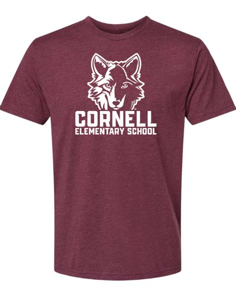 Cornell Fallwinter Adult Unisex T Shirt Wolf Design Fabricated