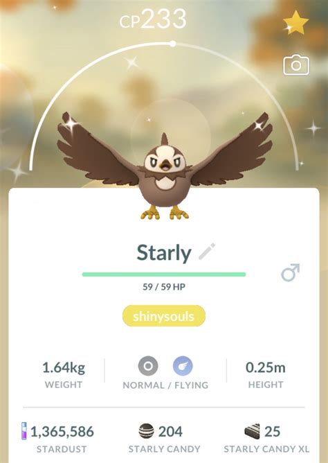 Pokémon Go Shiny Starly Trade Registered Or 30 Day Friends See