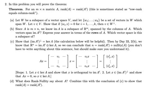 solved 2 in this problem you will prove the theorem