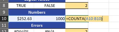 Counta Function Counting Almost Everything Excel And Adam