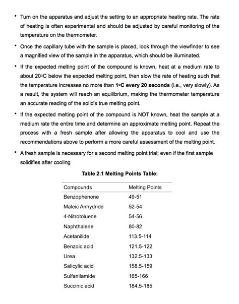 Solved Melting Point Determination Chapter Melting Points Chegg