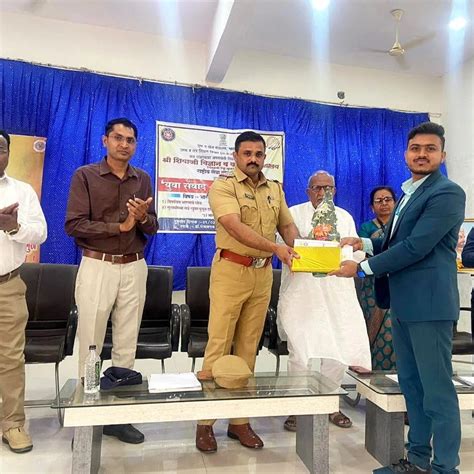 Our Nss Volunteer Mr Suyog Shelke Secured Third Prize In District Level Buldhana And Akola