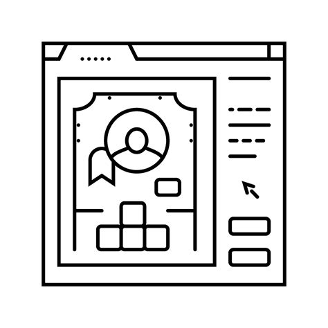 User Interface Design Game Line Icon Vector Illustration 35455740