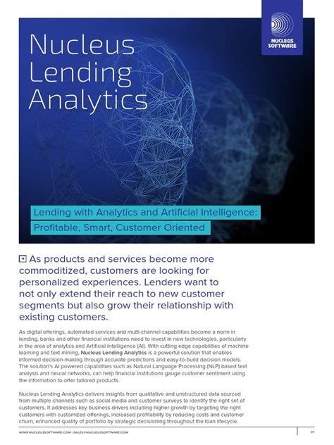 Lending Analytics Pdf Analytics Artificial Intelligence
