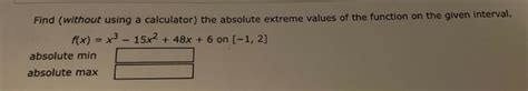 solved find without using a calculator the absolute