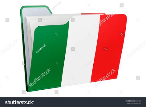 Computer Folder Icon Italian Flag 3d Stock Illustration 2009348729 Shutterstock