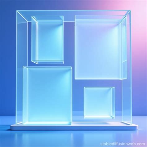 Glassmorphism Website Mockup Stable Diffusion Online