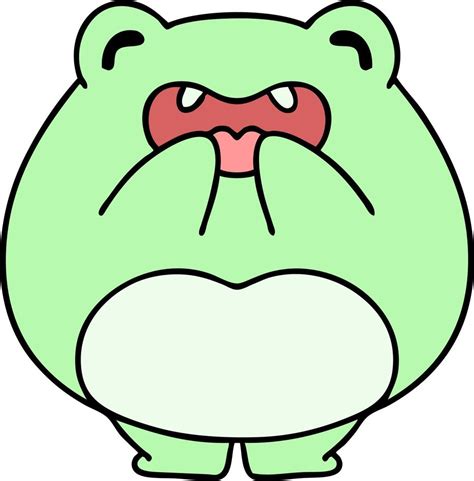 Cartoon Of A Happy Laughing Frog Vector Art At Vecteezy