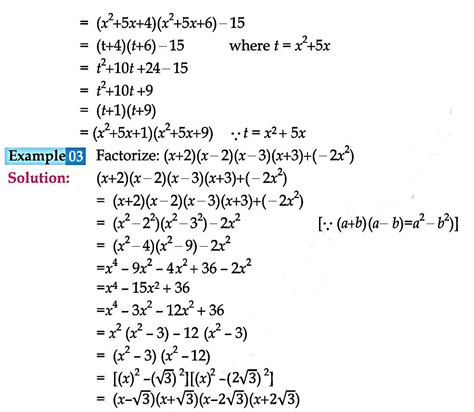Education Is The Key To Success Unit 4 Factorization Explanation And Examples Of Exercise 4 3
