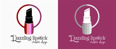 Lipstick Logo Design With Creative Colorful Concept In Circle Lines