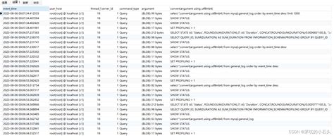 Mysql8查看执行sql历史日志、慢sql历史日志，配置开启sql历史日志generallog、慢sql历史日志slowquery