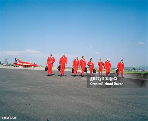 Red Arrows Pilots Red Photos And Premium High Res Pictures Getty Images