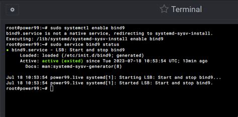 Bind Dns Server Shows Status Active In Terminal But In Webmin Shows Stop Sign Webmin