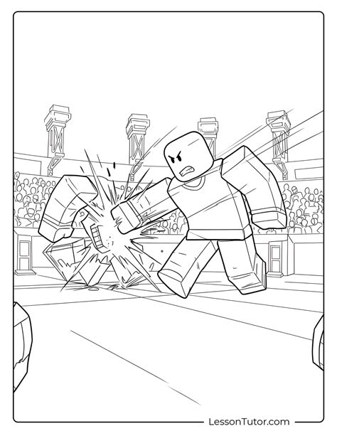 Roblox Noob Coloring Pages Lesson Tutor