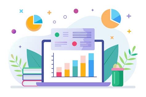 Premium Vector A Laptop Screen Showing A Simple And Minimalist Bar