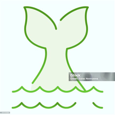 피쉬 테일 플랫 아이콘입니다 흰색에 고립 된 바다 파도 그림에서 고래 이야기 큰 고래 또는 상어의 꼬리는 웹 및 응용 프로그램을