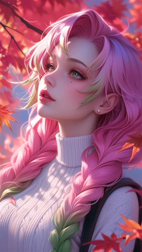 【mitsuri】 ⁀ Wallpaper Mitsuri Kanroji Realistic Mitsuri Kanroji Art