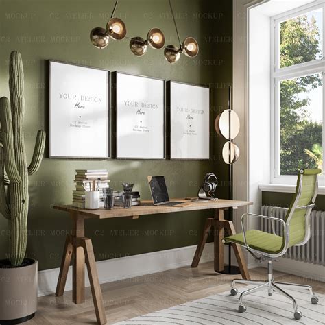 Work Place Interior Office Room Mock Up Frames High Quality Wall Mock Ups In Interior Home