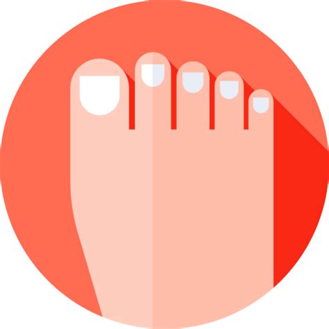 Toe Flat Circular Flat Icon