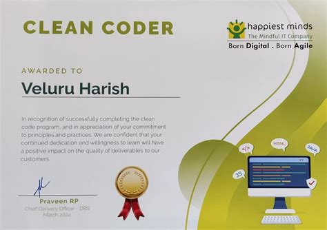Cleancoder Softwarequality Codingstandards Techgrowth Happiestminds Veluru Harish 10