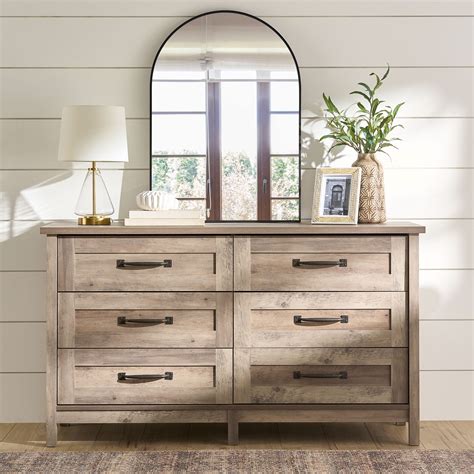 Better Homes And Gardens Modern Farmhouse 5685 Wide 6 Drawer Dresser