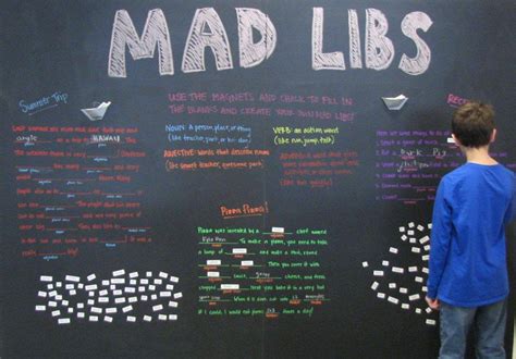 Mad Libs Game Word Lists For Mad Libs Icebreaker Ideas