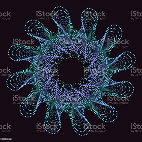 추상적 인 현대 프랙탈 네온 블루 소용돌이 검은 배경에 럭셔리 배경 기하학적 배경 화면 디지털 아트 글리치 포스터 커버 디자인 Nft 카드 템플렛 원 패턴 크리스마스 눈송이