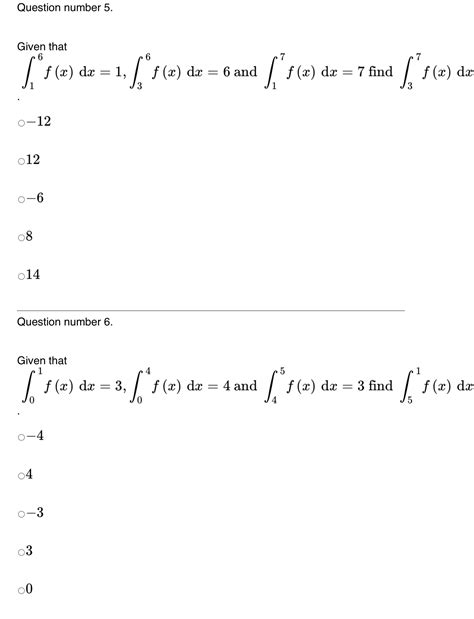 Solved Question Number Given That F X Dx F X Dx Chegg Com