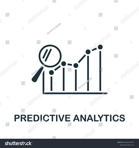 Predictive Analytics Icon Monochrome Simple Sign Stock Vector Royalty