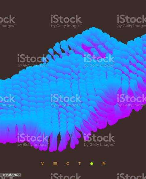 분자 파 동적 파티클이 있는 추상 배경입니다 세포의 층 연결 구조입니다 과학 또는 의료용 3d 벡터 일러스트레이션 3차원 형태에 대한 스톡 벡터 아트 및 기타 이미지