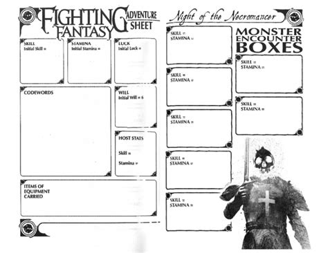 Night Of The Necromancer Character Sheet New Pdf