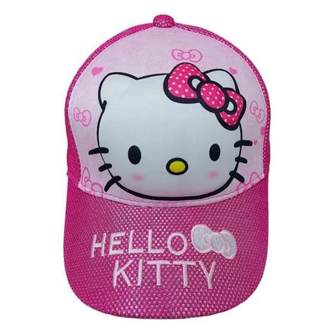 خرید و قیمت کلاه کپ دخترانه طرح کیتی از غرفه فروشگاه سان ریو