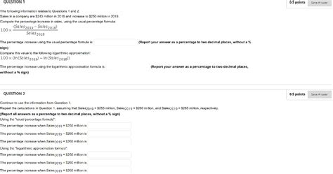 Question 1 05 Points Save Answer The Following Information Relates To