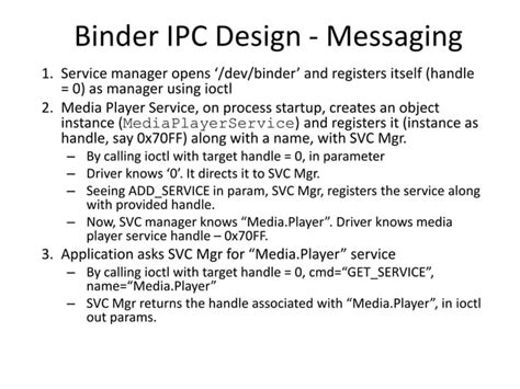 overview of android binder ipc implementation ppt