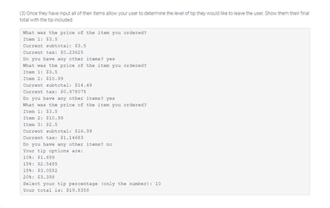 solved write a program that computes the tax and tip on a