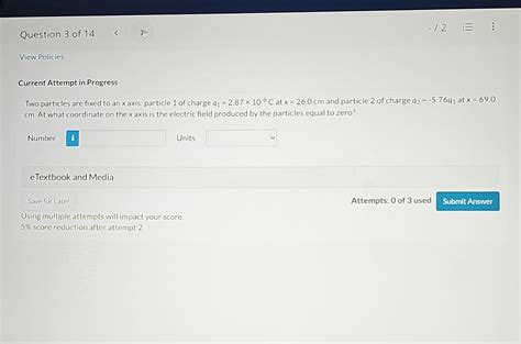 Solved Two Particles Are Fixed To An X Axis Particle 1 Of