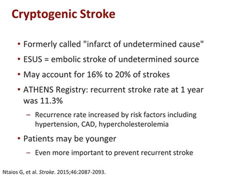 A Call To Action On Cryptogenic Stroke Can Patient Outcomes Be Improved