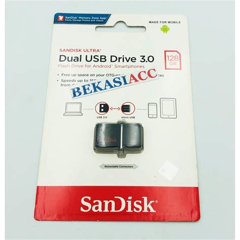 Jual FLASHDISK OTG MICRO SANDISK 128GB ORIGINAL FLASH DISK OTG MICRO SANDISK 128GB ORI