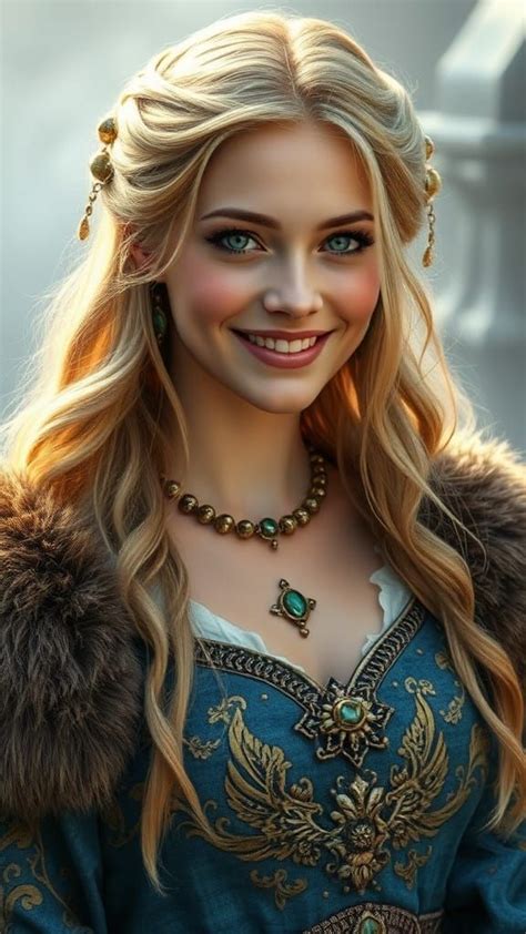 Emily As A Viking Fair Maiden In Viking Attire Ethereal F