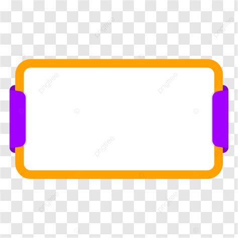 Flat Design Illustration Of A Rectangular Text Box With Orange And