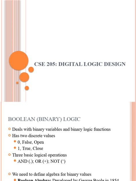 Cse 205 Chapter2 Pdf Boolean Algebra Teaching Mathematics
