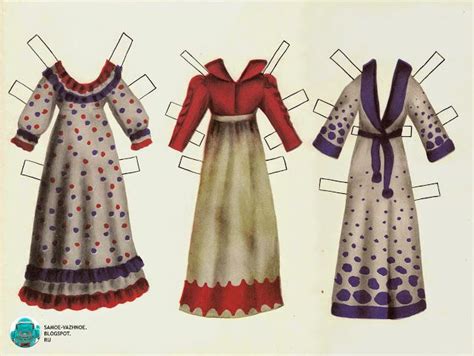 Советские бумажные куклы Одежда для кукол Бумажные куклы Одежда для куклы