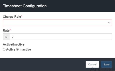Timesheet Configuration Arkcase