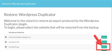 Restoring A Wordpress Duplicator Backup Container Artica Wiki