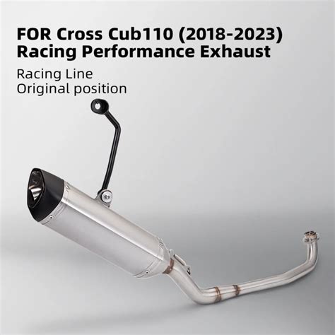 For Honda Cub110 2018 2023 Super Cub System Escape Slip On Front Tube Link Pipe Connect Original