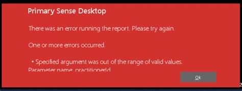 Troubleshooting — Primary Sense