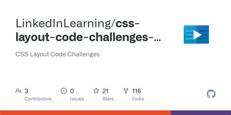 Github Linkedinlearningcss Layout Code Challenges 3155794 Css Layout Code Challenges