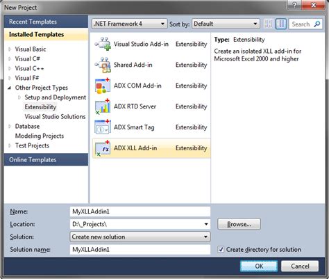 Develop Excel Xll Add In And Udf In C Vbnet C